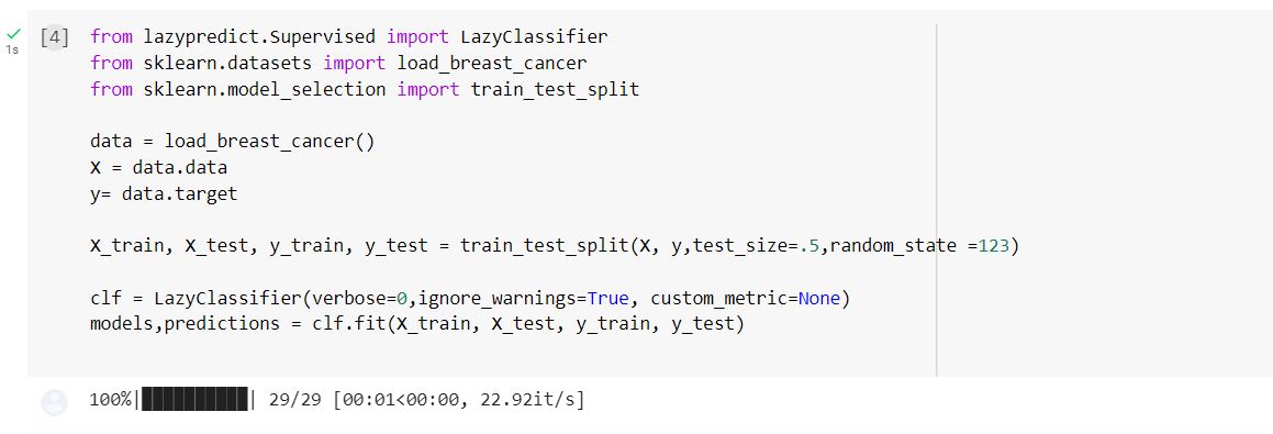 ساخت هم‌زمان چندین مدل یادگیری ماشینی با LazyPredict - گرافمی | مدرسه هوش مصنوعی